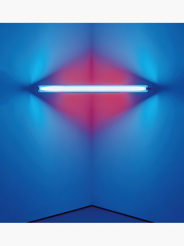 "Dan Flavin - Red Blue Neon" Sticker for Sale by thomhankinstore ...