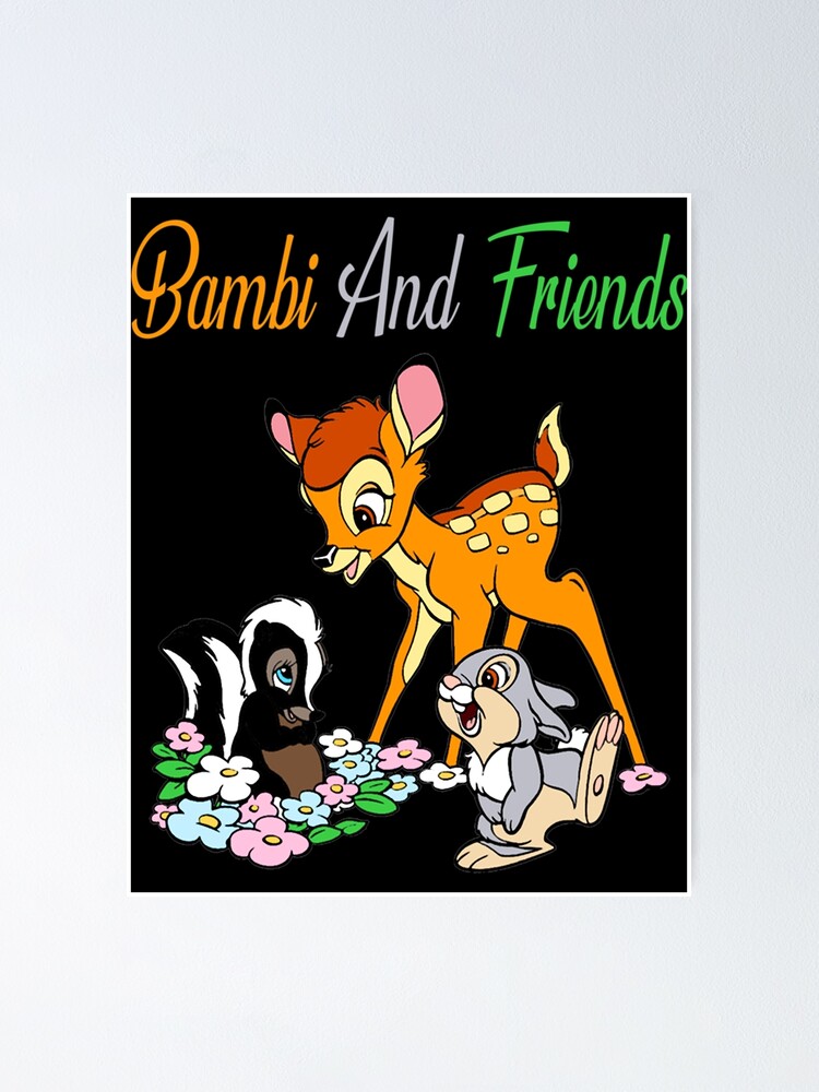 Póster «aventuras de bambi y sus amigos» de yahiirvelerox | Redbubble