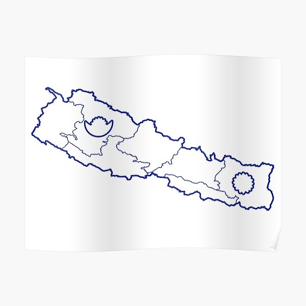 "Nepal New Map with Provinces" Poster for Sale by Maicha | Redbubble