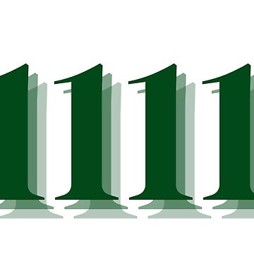 "green 1111" Sticker for Sale by mayari111 | Redbubble