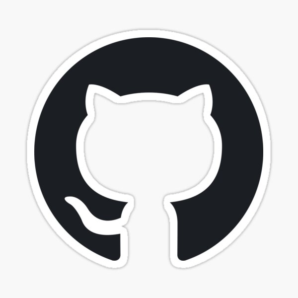 Git Github Black Logo Sticker For Sale By Developerfriday Redbubble