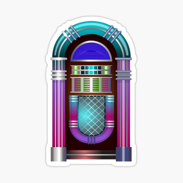 "Jukebox " Sticker for Sale by strawberrylunab | Redbubble