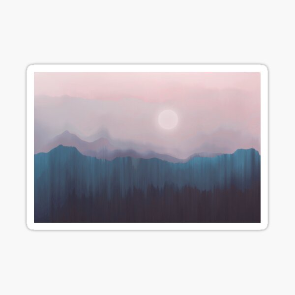 "Pink Fog" Sticker for Sale by oktiw | Redbubble