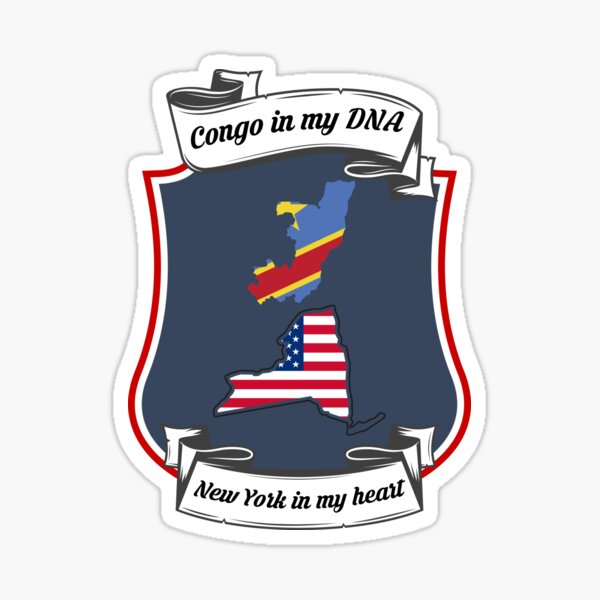 "Congo in my DNA, New York in my heart Heritage" Sticker for Sale by ...