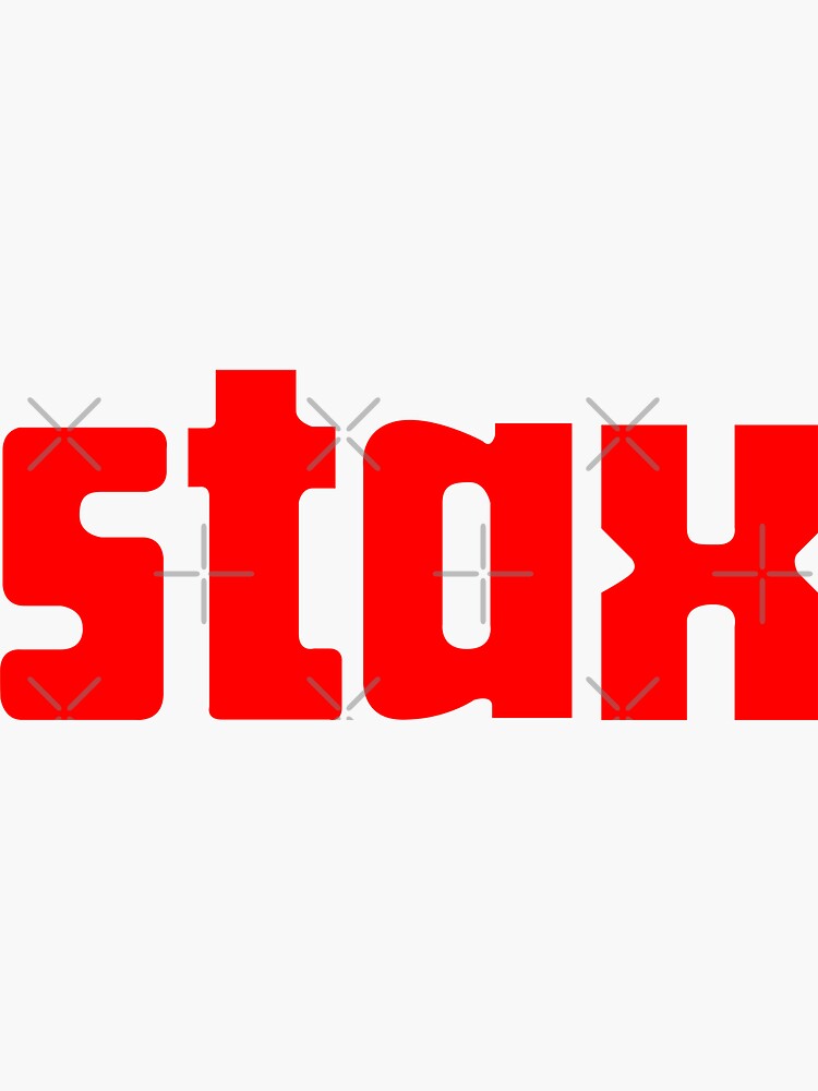 "Stax" Sticker for Sale by SloganSwag | Redbubble