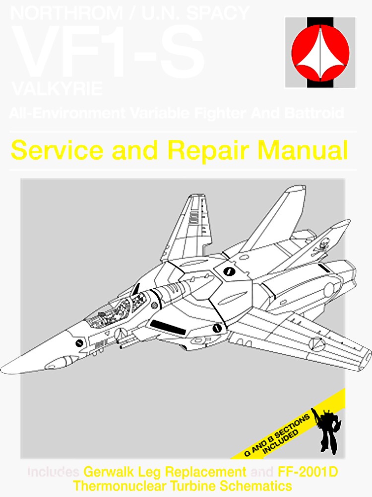 "VF 1-S Service and Repair" Sticker for Sale by LalaBoea | Redbubble