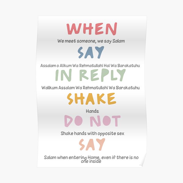 "Muslim Etiquette of Meeting Someone | Islamic Salam or Greeting Rules ...