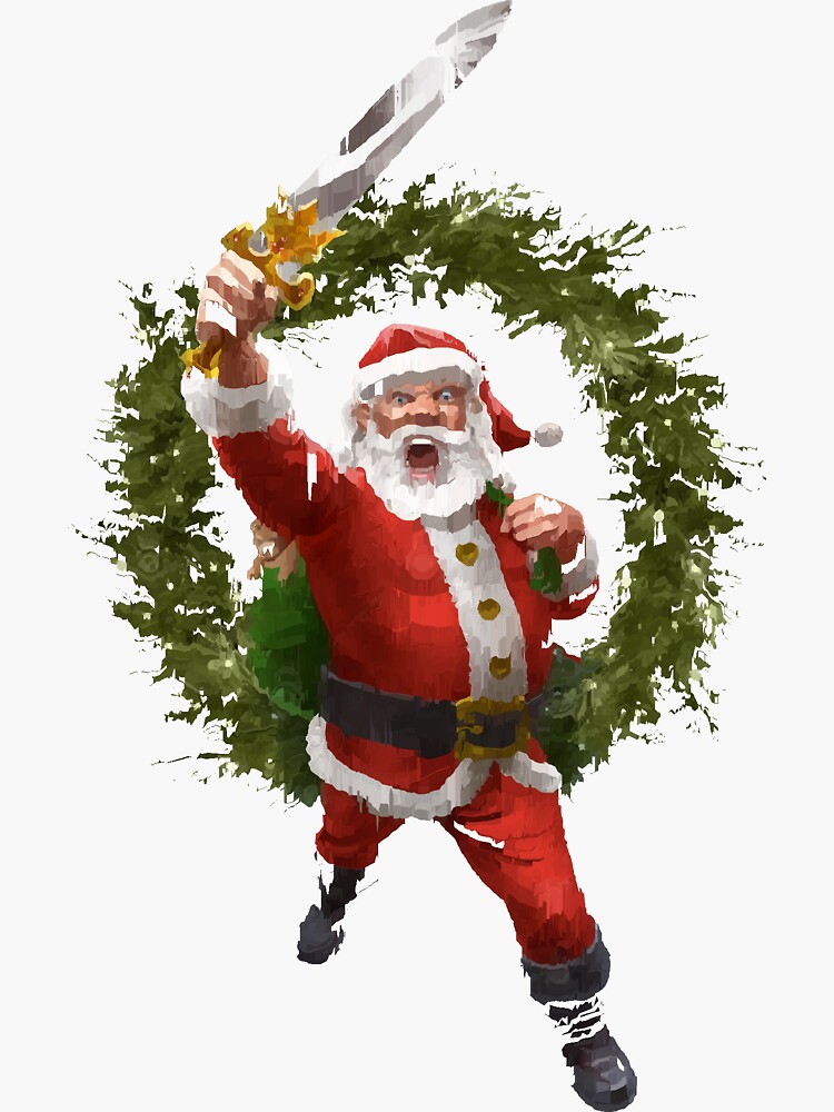 "Santa claus Jerry Christmas" Sticker for Sale by yenneyliza | Redbubble