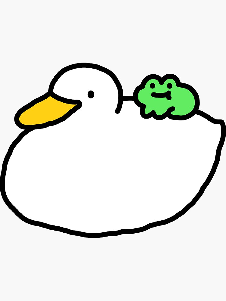 "duck and frog" Sticker for Sale by dricstudio | Redbubble