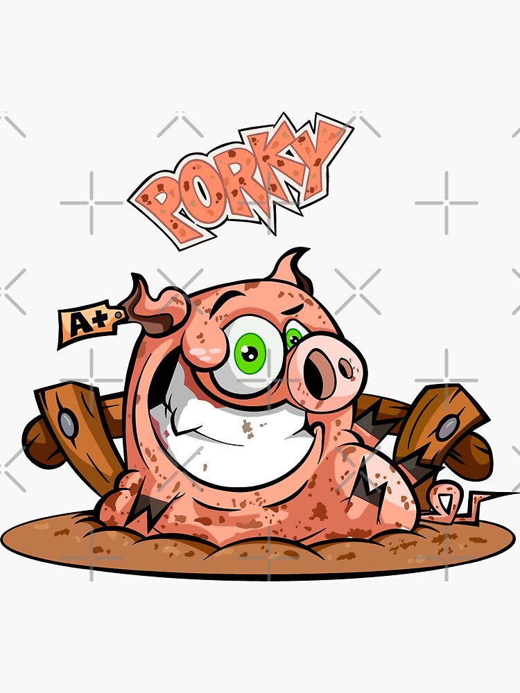 "Porky" Sticker for Sale by OnlyCoolDesigns | Redbubble