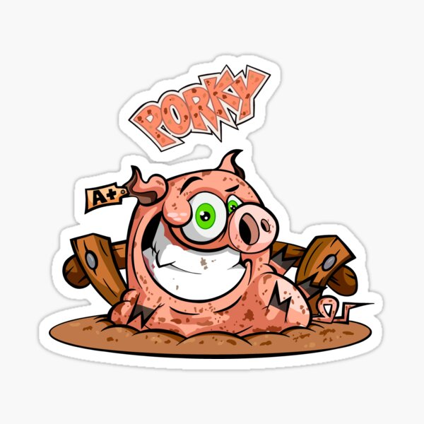 "Porky" Sticker for Sale by OnlyCoolDesigns | Redbubble
