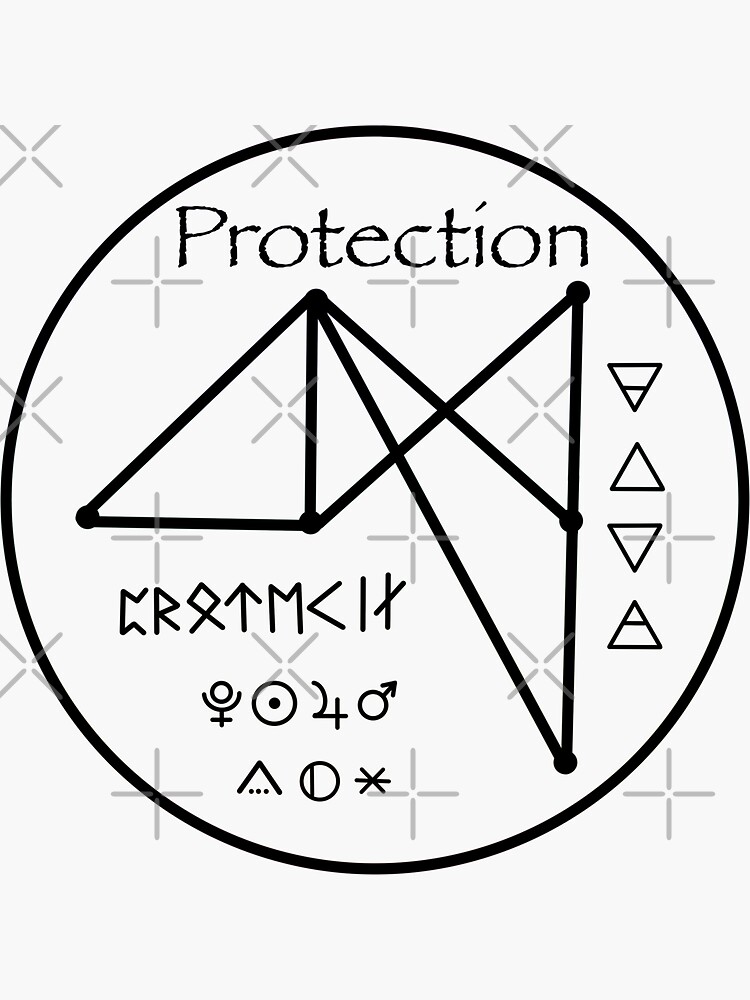 "Sigil talisman of protection" Sticker for Sale by secretmagic | Redbubble