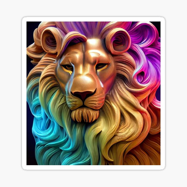 "Carved Lion" Sticker for Sale by LionStone | Redbubble