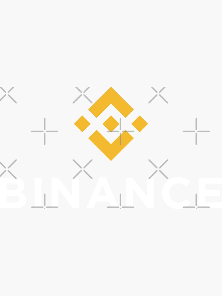 "Binance BNB Crypto Altcoin - Clean Vertical Yellow Logo with White ...