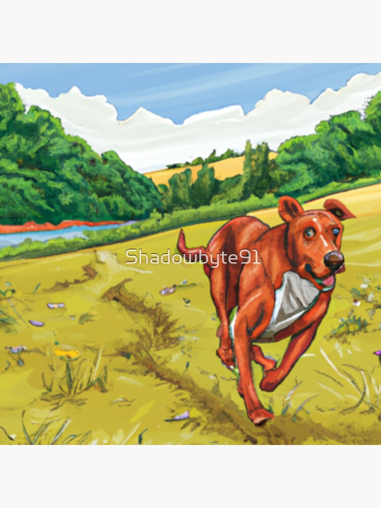 "Landscape Dog Run" Sticker for Sale by Shadowbyte91 | Redbubble