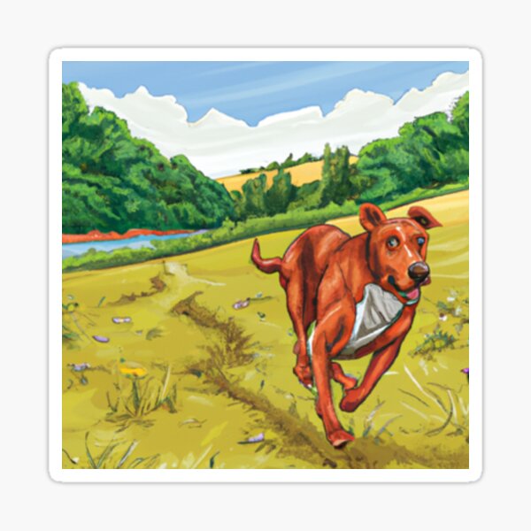 "Landscape Dog Run" Sticker for Sale by Shadowbyte91 | Redbubble