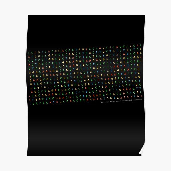 "DNA Sequence - Genetic Code" Poster for Sale by bacteriart | Redbubble