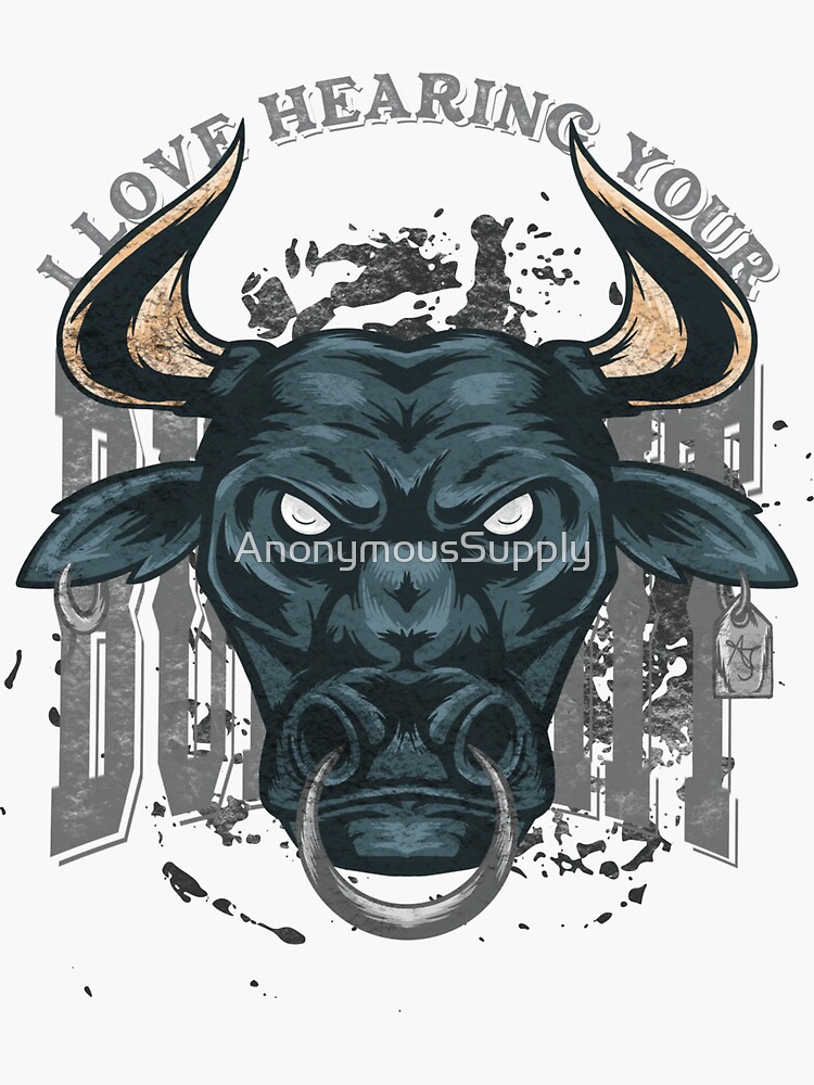 "Bull Head with Horns, Cow Bull Head" Sticker for Sale by ...
