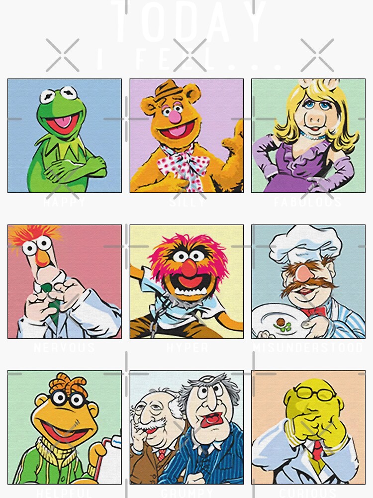 "The Muppets Mood Chart Graphic" Sticker for Sale by AlyonaBarno ...