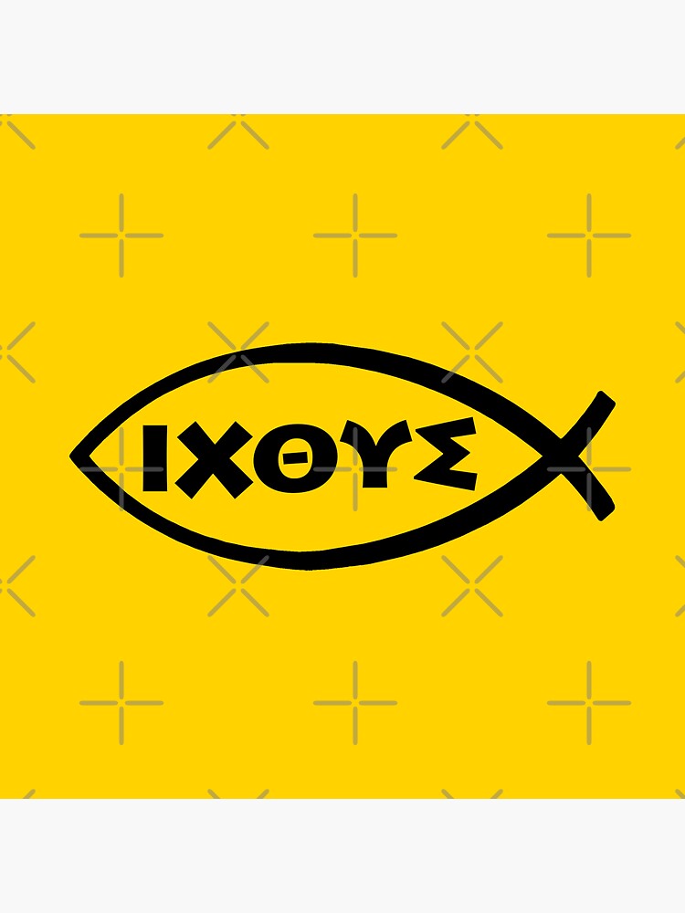 "Ichthys Christ Symbol ΙΧΘΥΣ" Sticker for Sale by technai | Redbubble