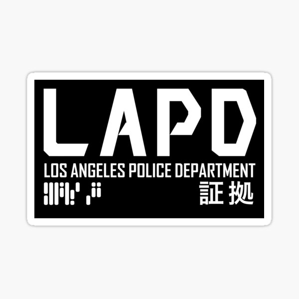 "LAPD" Sticker for Sale by KTmS | Redbubble