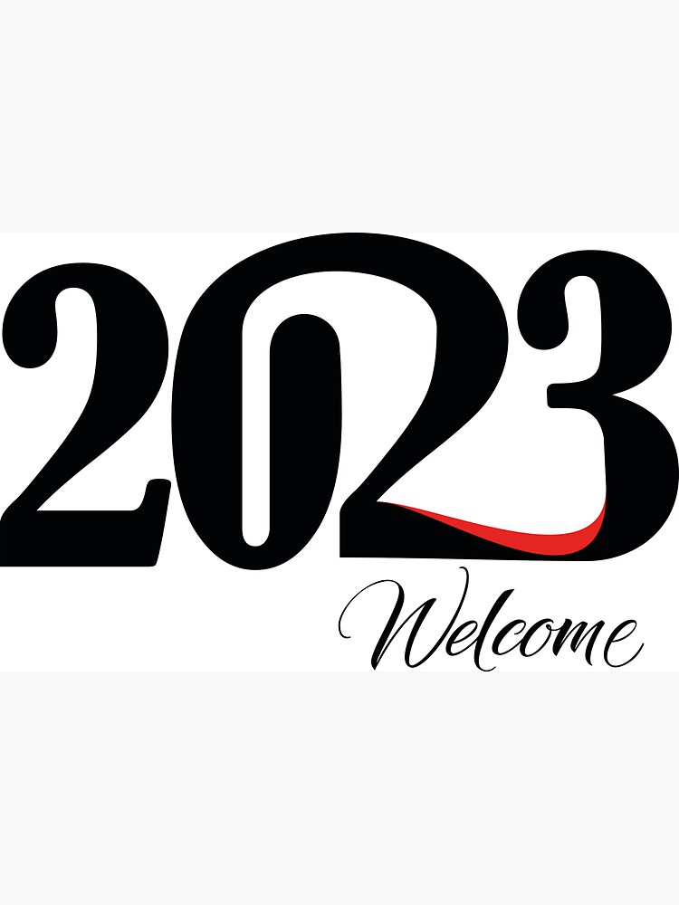 "welcome 2023" Sticker for Sale by hebby | Redbubble