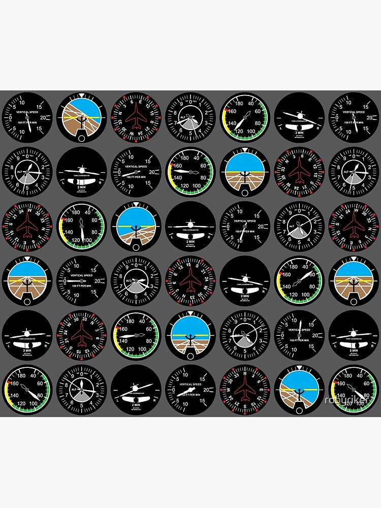 "Flight Instruments" Art Print by robyriker | Redbubble