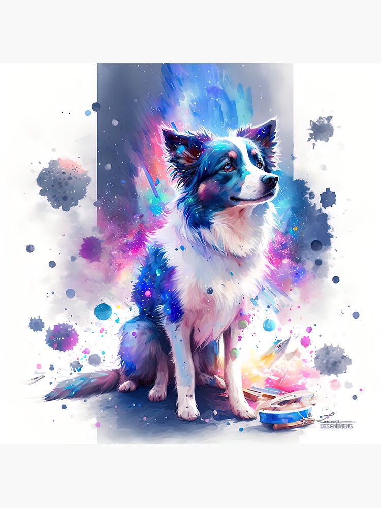 "border collie space" Sticker for Sale by Jenslemmens | Redbubble