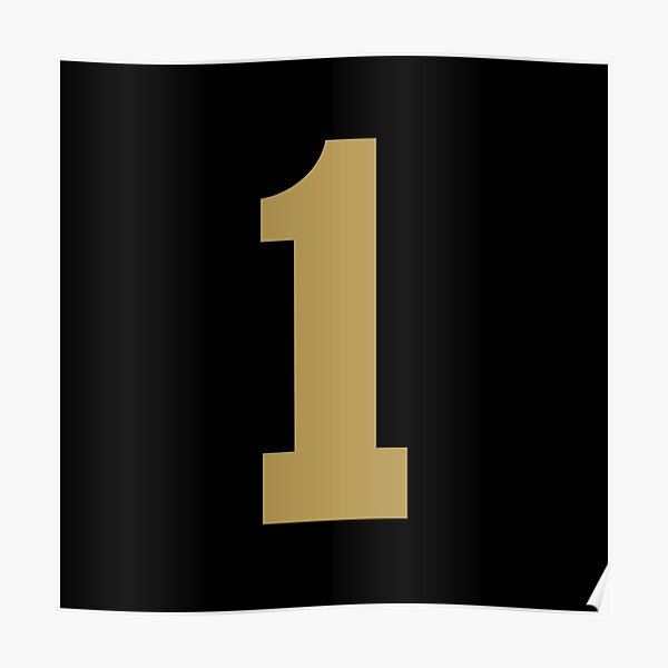 "Number 1, Gold one, Sports number 1" Poster for Sale by TheCultStuff ...