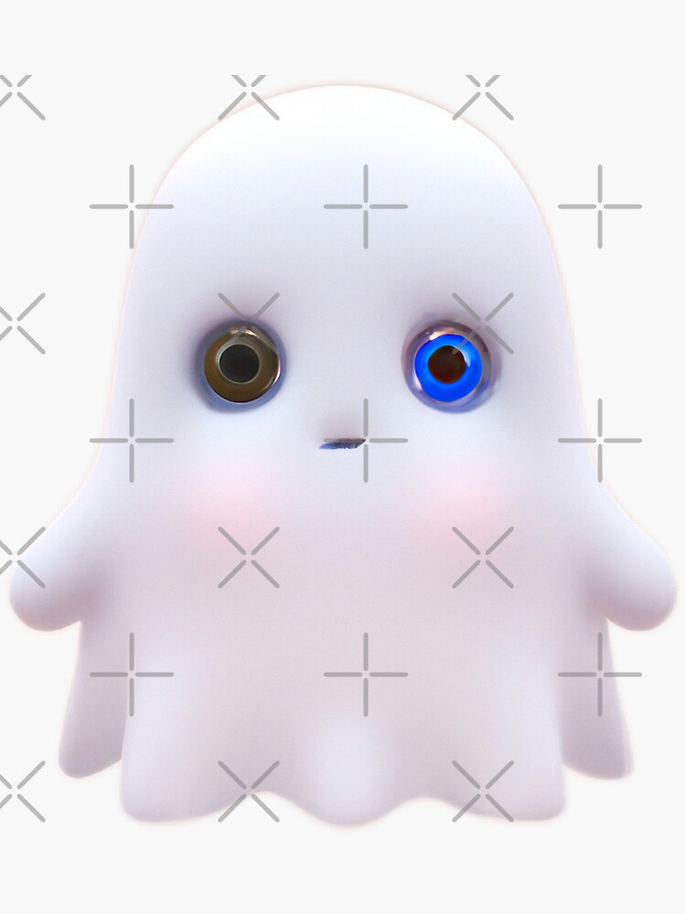 "Awkward ghost with heterochromia" Sticker for Sale by betes-etranges ...