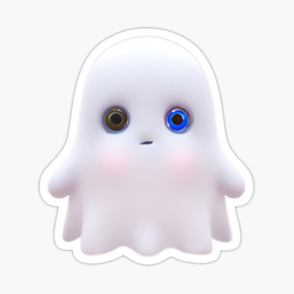 "Awkward ghost with heterochromia" Sticker for Sale by betes-etranges ...