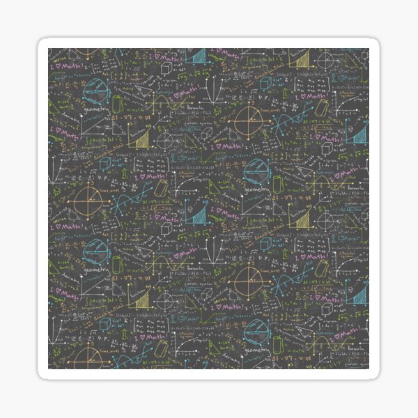 "Math Lessons" Sticker for Sale by robyriker | Redbubble