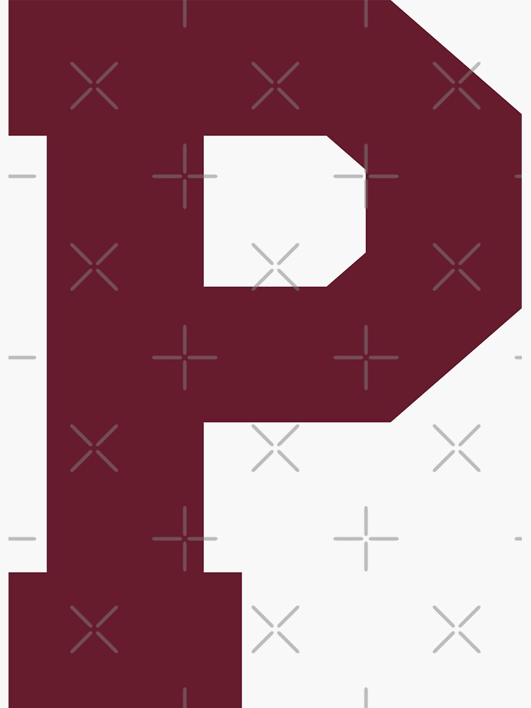 "Alphabet, Maroon P, Sports letter P" Sticker for Sale by TheCultStuff ...