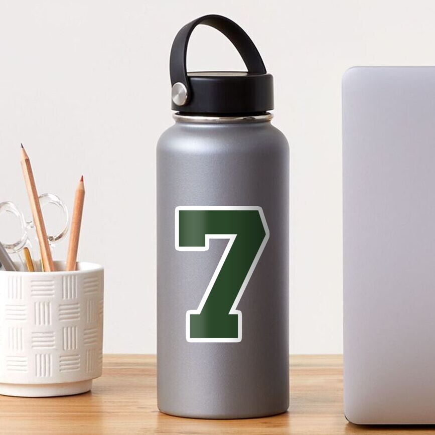 "Number 7, Dark green one, Sports number 7" Sticker for Sale by ...