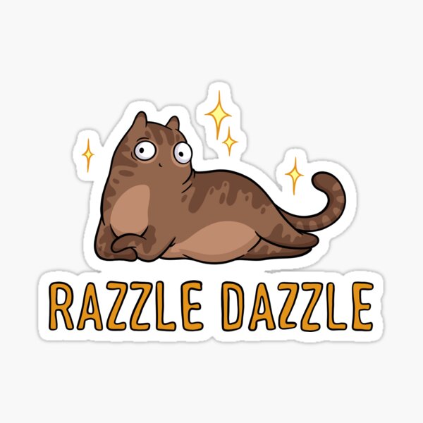 "Razzle Dazzle" Sticker for Sale by ComicadaArt | Redbubble