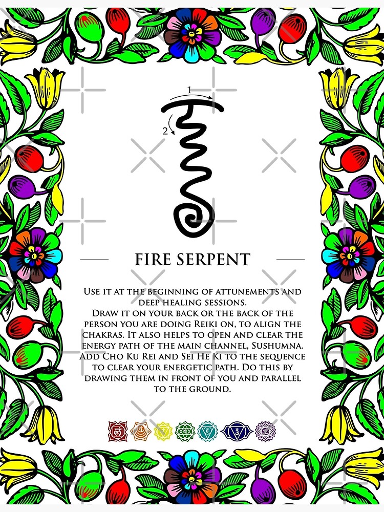 "Fire Serpent Symbol - Reiki Symbol Karuna Shamballa" Poster for Sale ...