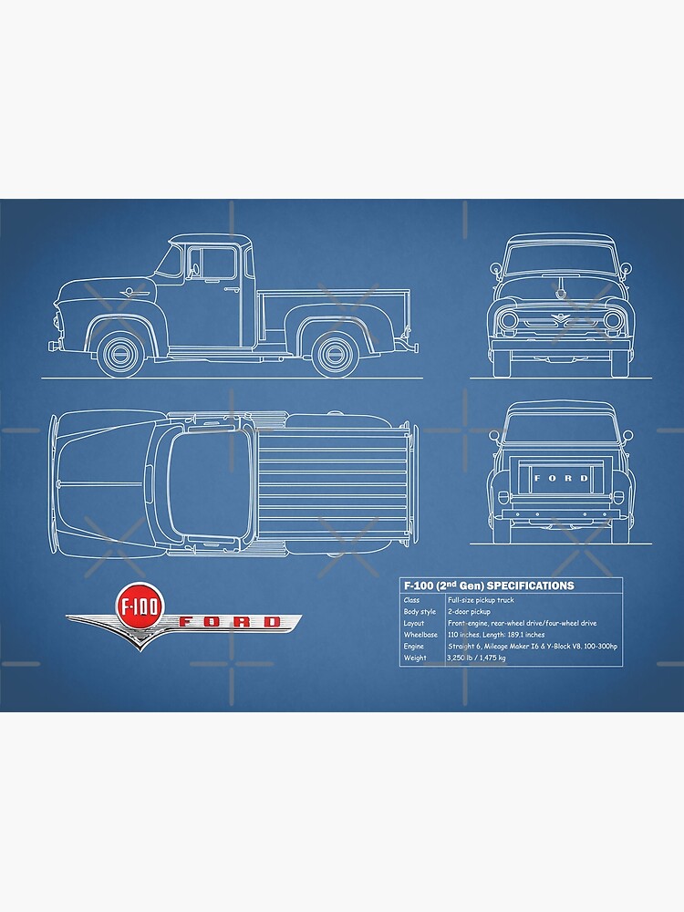 "The F100 Blueprint" Poster for Sale by rogue-design | Redbubble