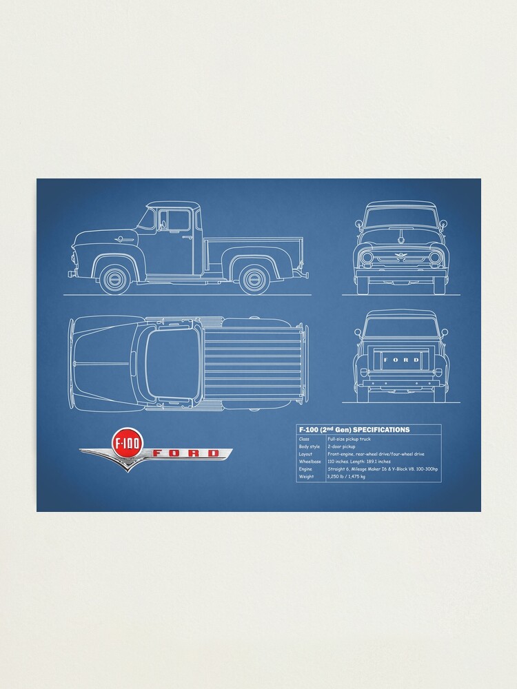 "The F100 Blueprint" Photographic Print for Sale by rogue-design ...