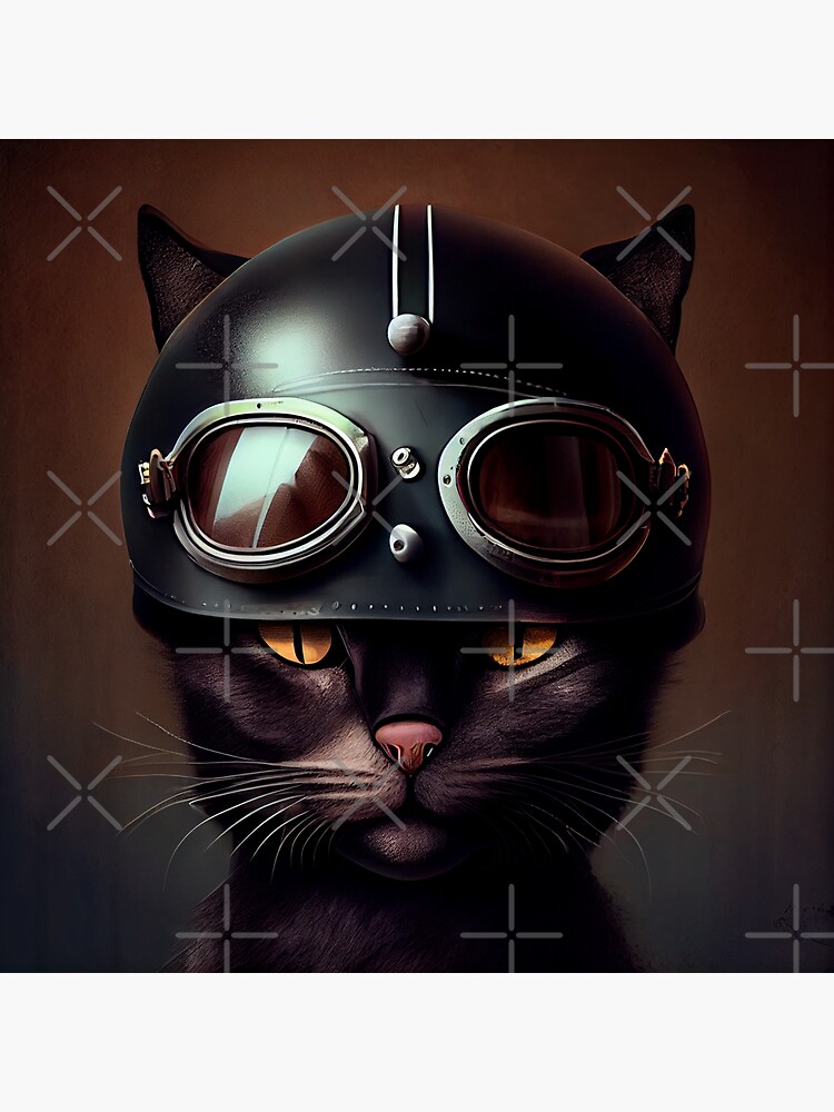 "Biker Cat" Sticker for Sale by RevivalPopShop | Redbubble