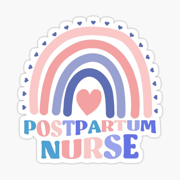 "Rainbow Postpartum Nurse - Cute Design for Postpartum Nurse - Best ...