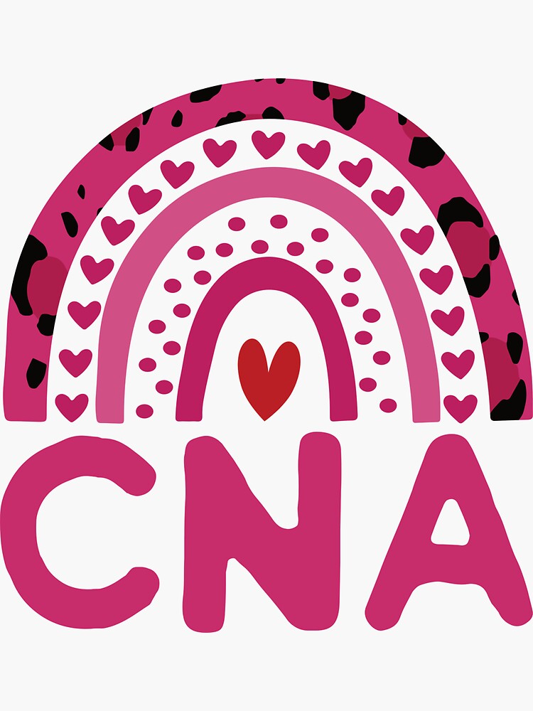 "CNA Cool Colorful Rainbow Boho Mom Girl Certified Nursing Assistant ...