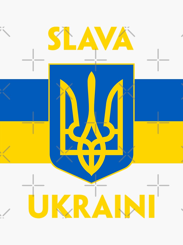 "SLAVA UKRAINI TRIDENT GLORY TO UKRAINE SUPPORT UKRAINE PROTEST PUTIN ...