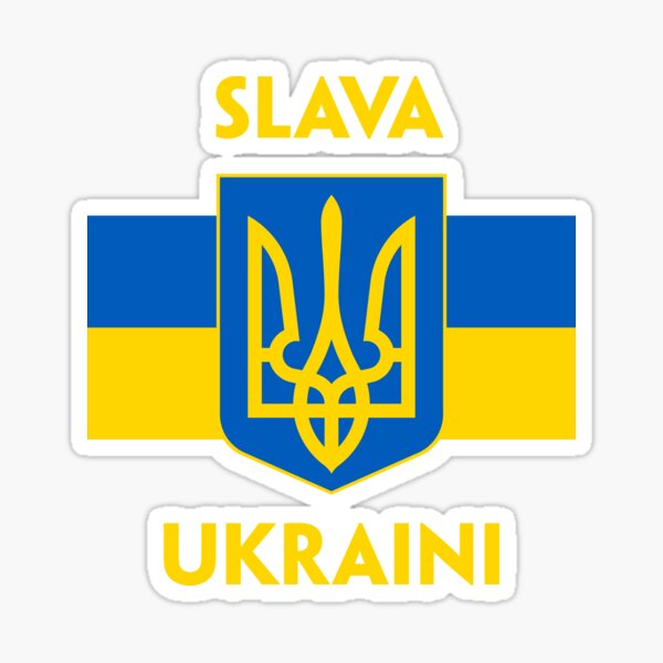 "SLAVA UKRAINI TRIDENT GLORY TO UKRAINE SUPPORT UKRAINE PROTEST PUTIN ...