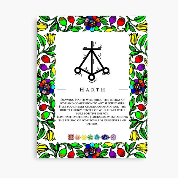 Lienzo «Símbolo de Harth - Símbolo de Reiki Símbolo de curación de ...