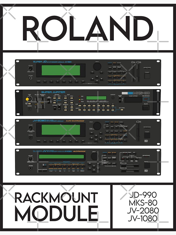 "Roland Rackmount Modules" Sticker for Sale by GoodnRich | Redbubble