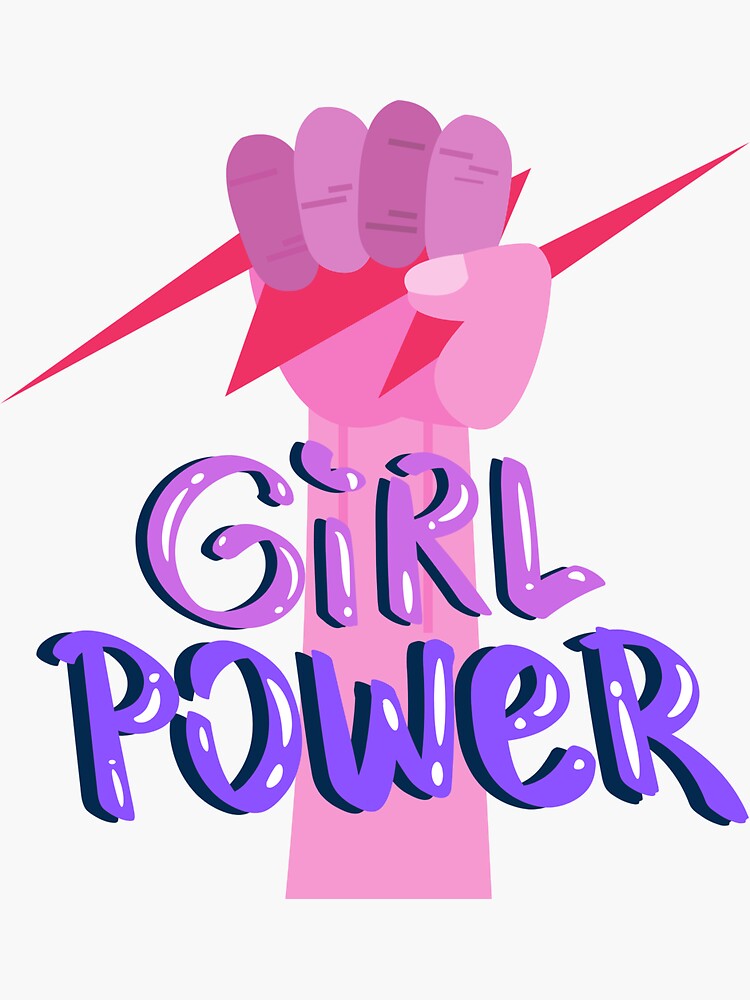 " girl power " Sticker for Sale by Joud1422 | Redbubble