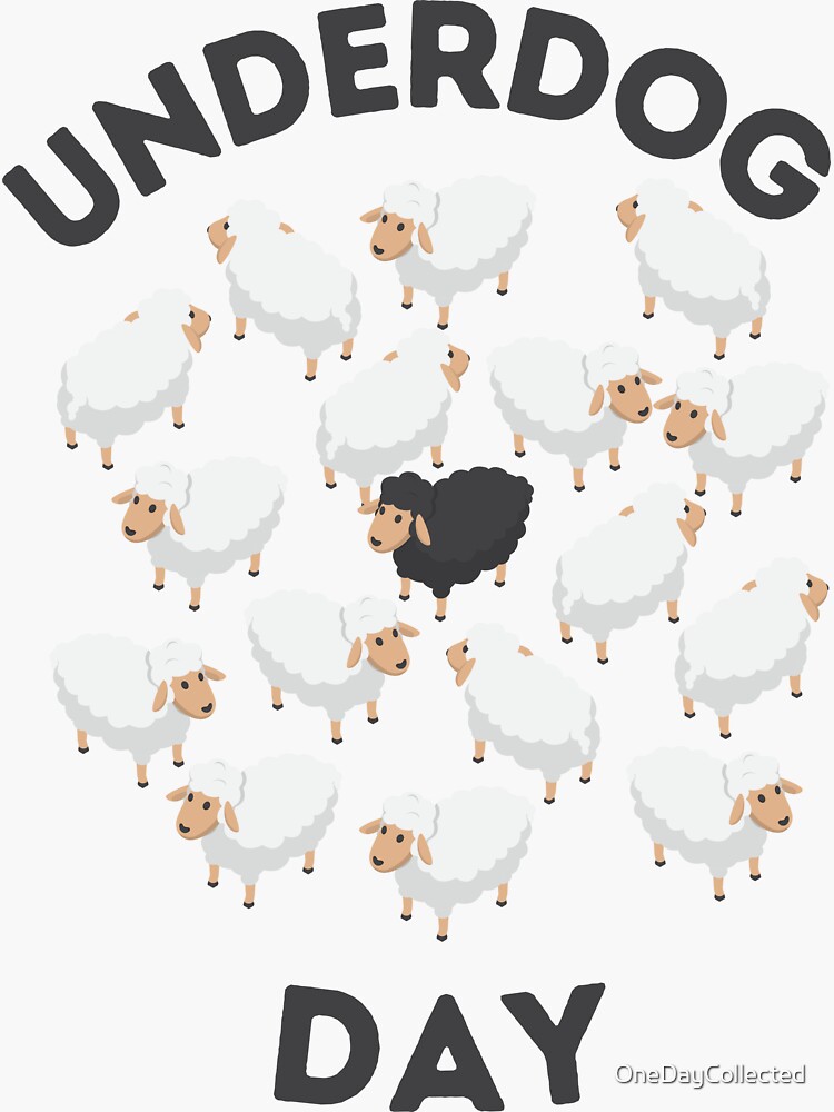 "Underdog Day" Sticker for Sale by OneDayCollected | Redbubble