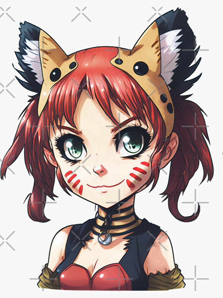 ""Yuina" - Cat-girl Anime Waifu" Sticker for Sale by Waifu-Stickers ...