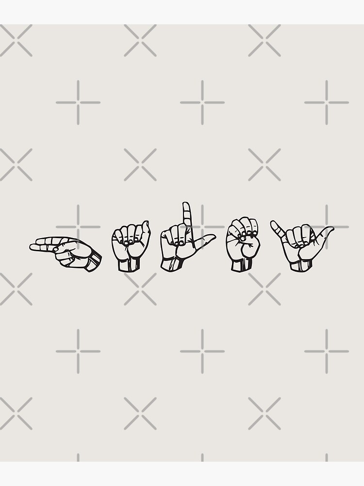 "Haley Name Hand Sign Language ASL Gift Named Haley" Poster for Sale by ...