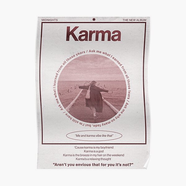 "Karma" Poster for Sale by lgsketches | Redbubble